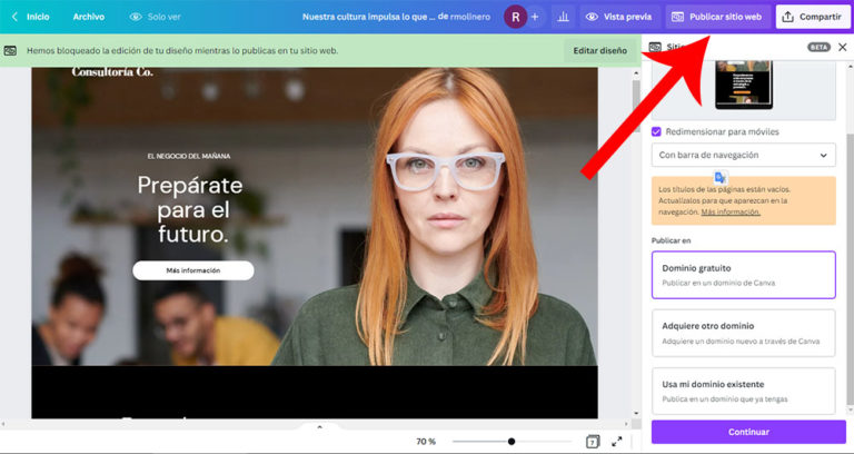 Cómo Crear una Página Web con Canva Gratis Paso a Paso - Canveros.com